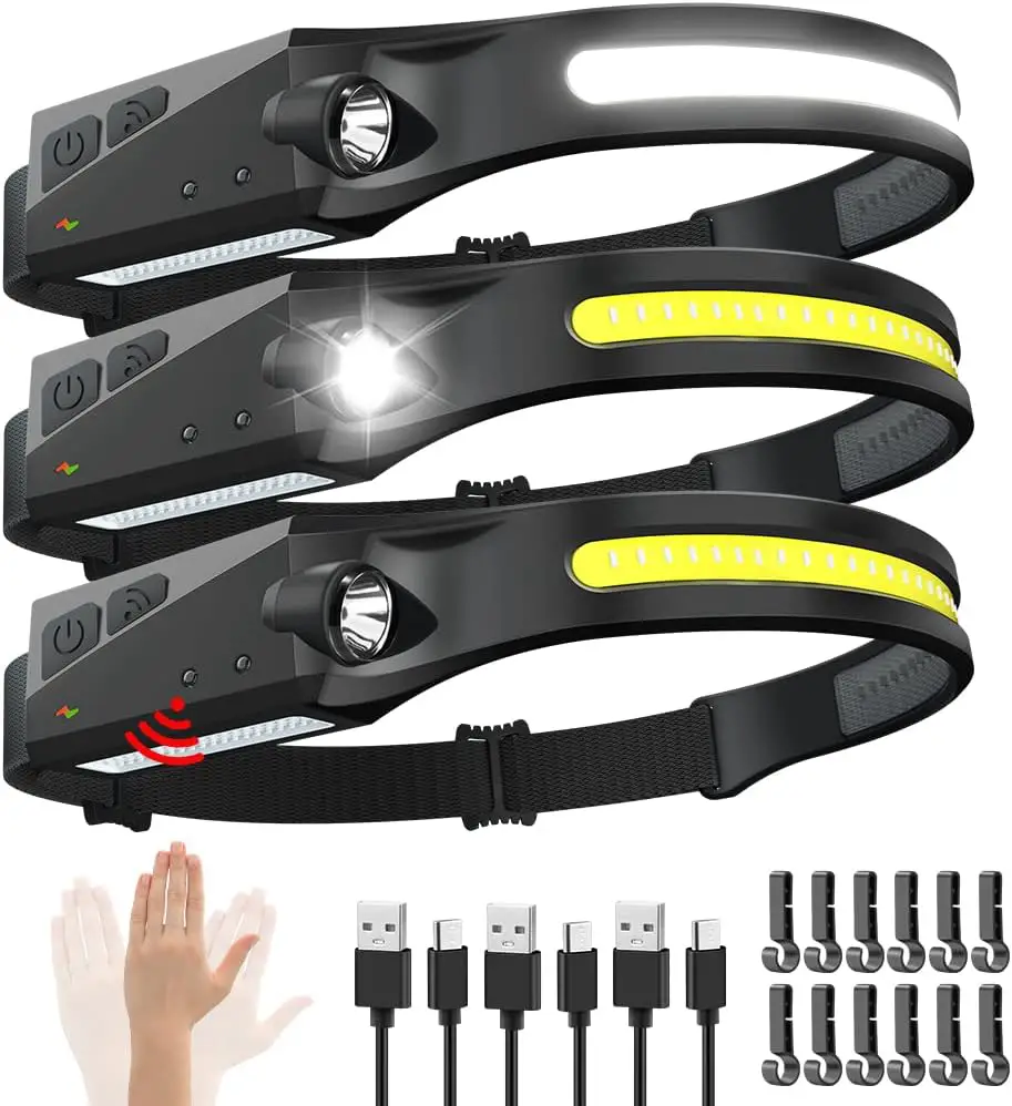 Rechargeable Headlamp 3PCS: The Perfect Blend of Technology, Comfort ...